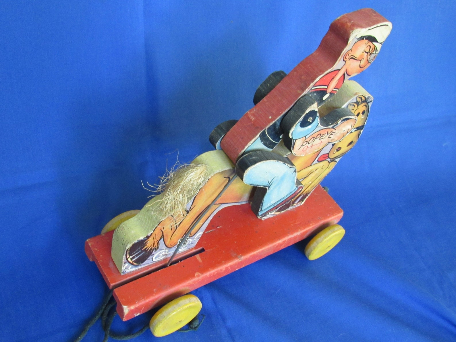 FISHER PRICE POPEYE on Horse C. 1937 Pull Toy Cowboy 705 Spark Plug - Etsy