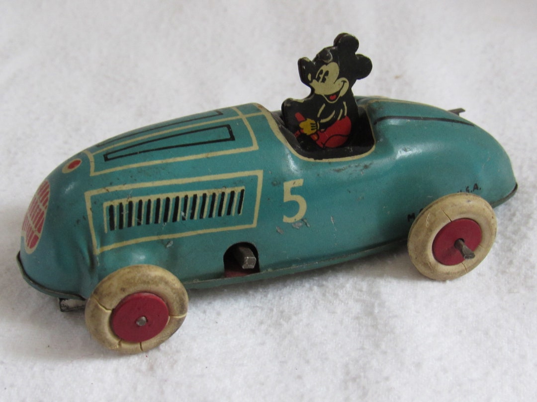 Marx Mickey Mouse Race Car - Etsy
