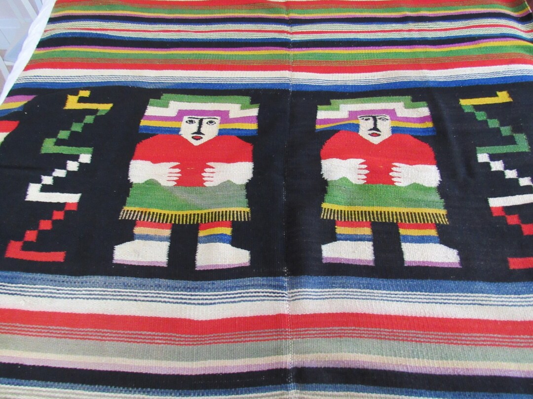 Zapotec Vintage Navajo Blanket - Etsy
