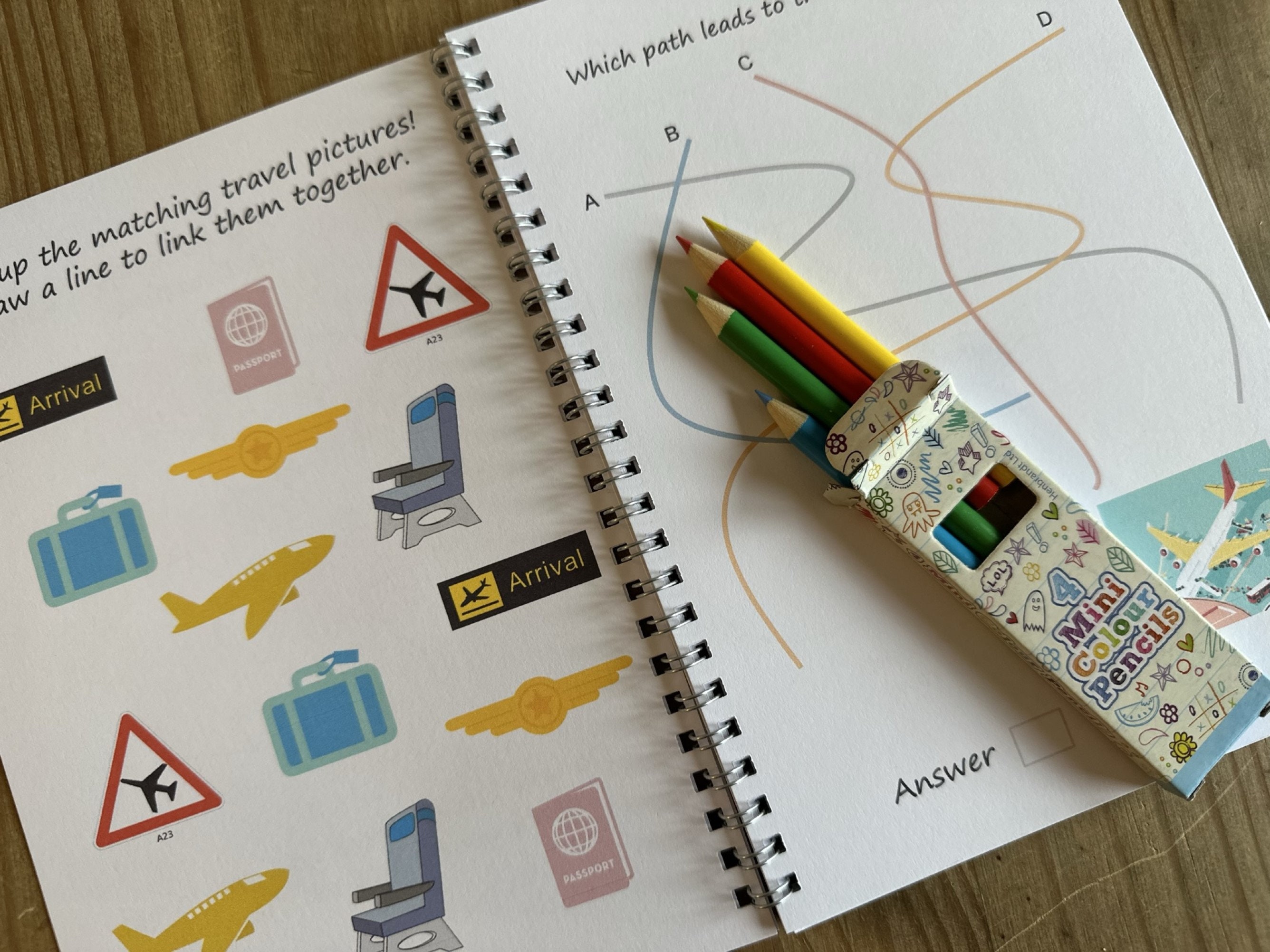 A5 Childrens / Kids Summer Holiday, Travel Activity Pack - Colouring ...