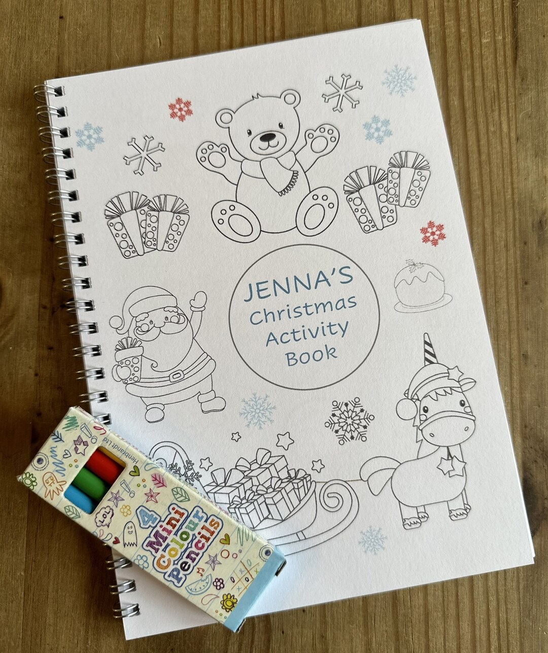 Personalised A5 Children's Christmas Colouring & Activity Book ...