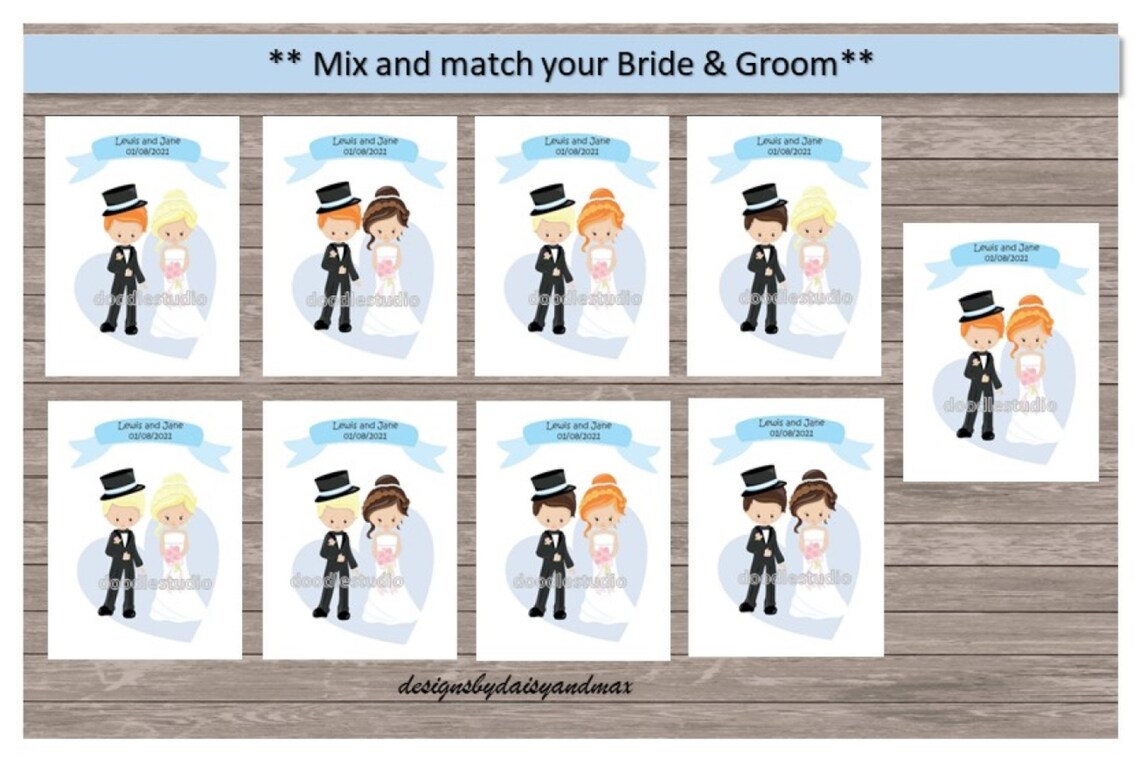 Personalised Bride & Groom Printable Kids Wedding Activity | Etsy UK