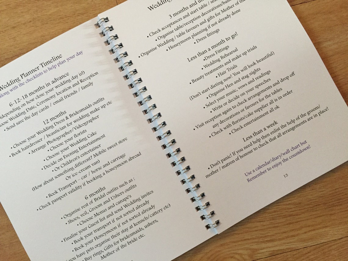 A5 Personalised Bride to Be Notebook Wedding Planner Journal - Etsy UK