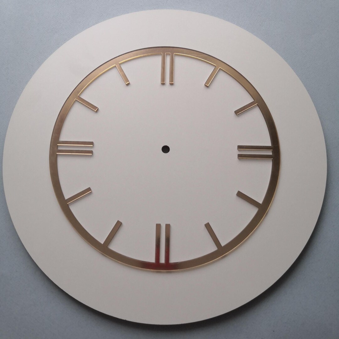 Mirror Acrylic Clock Face 20сm 7.9 Gold/ Silver Non-adhesive, Epoxy ...
