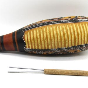 Hand Made Peruvian Carved Gourd Guiro rasp - Etsy