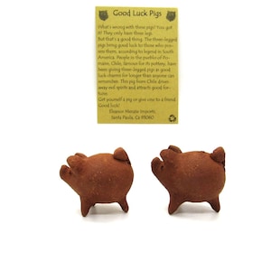 2 Good Luck Three-legged Piggy From Chile - Etsy
