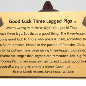 Good Luck Three Legged Piggy - Etsy