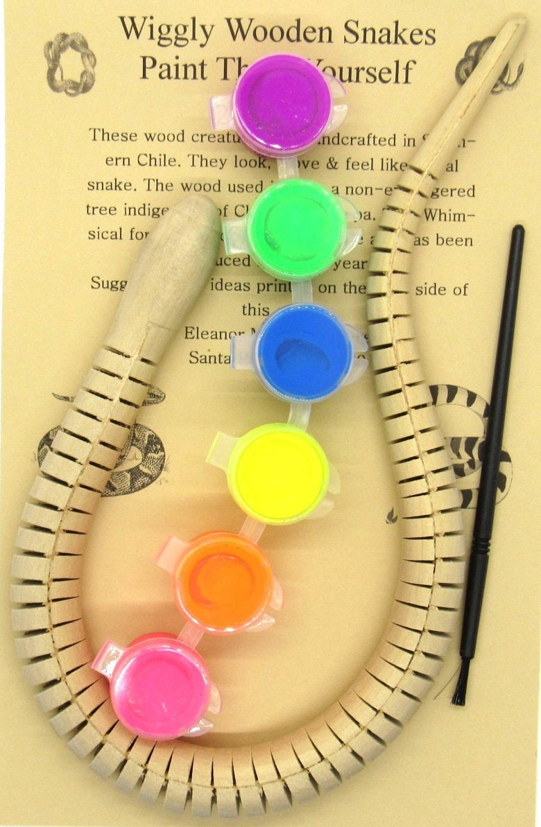 Paint a Wooden Wiggly Snake - Etsy