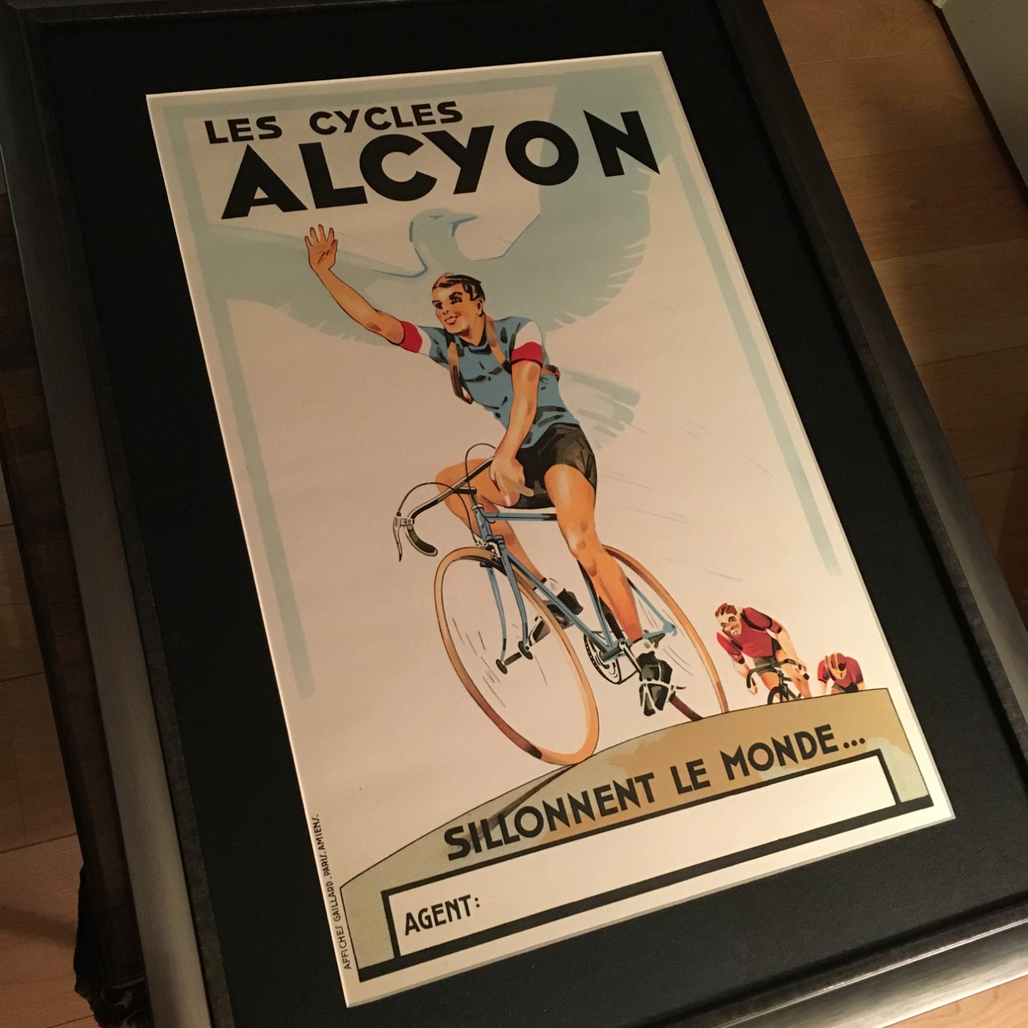 Impeccable Vintage French Bicycle Poster Les Cycles Alcyon - Etsy