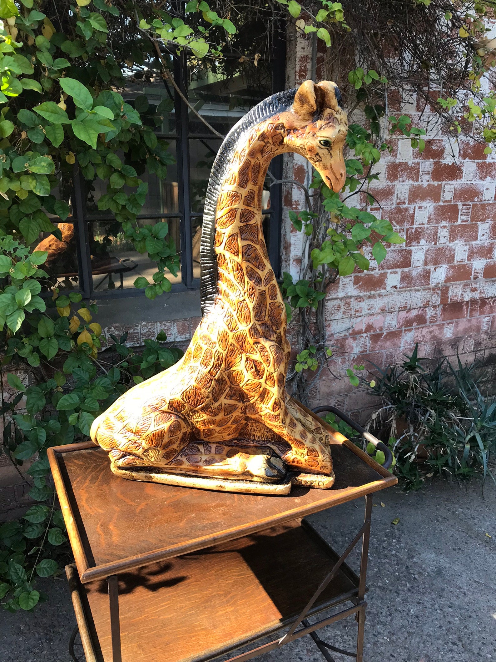 Large Vintage Kneeling Ceramic Giraffe - Etsy