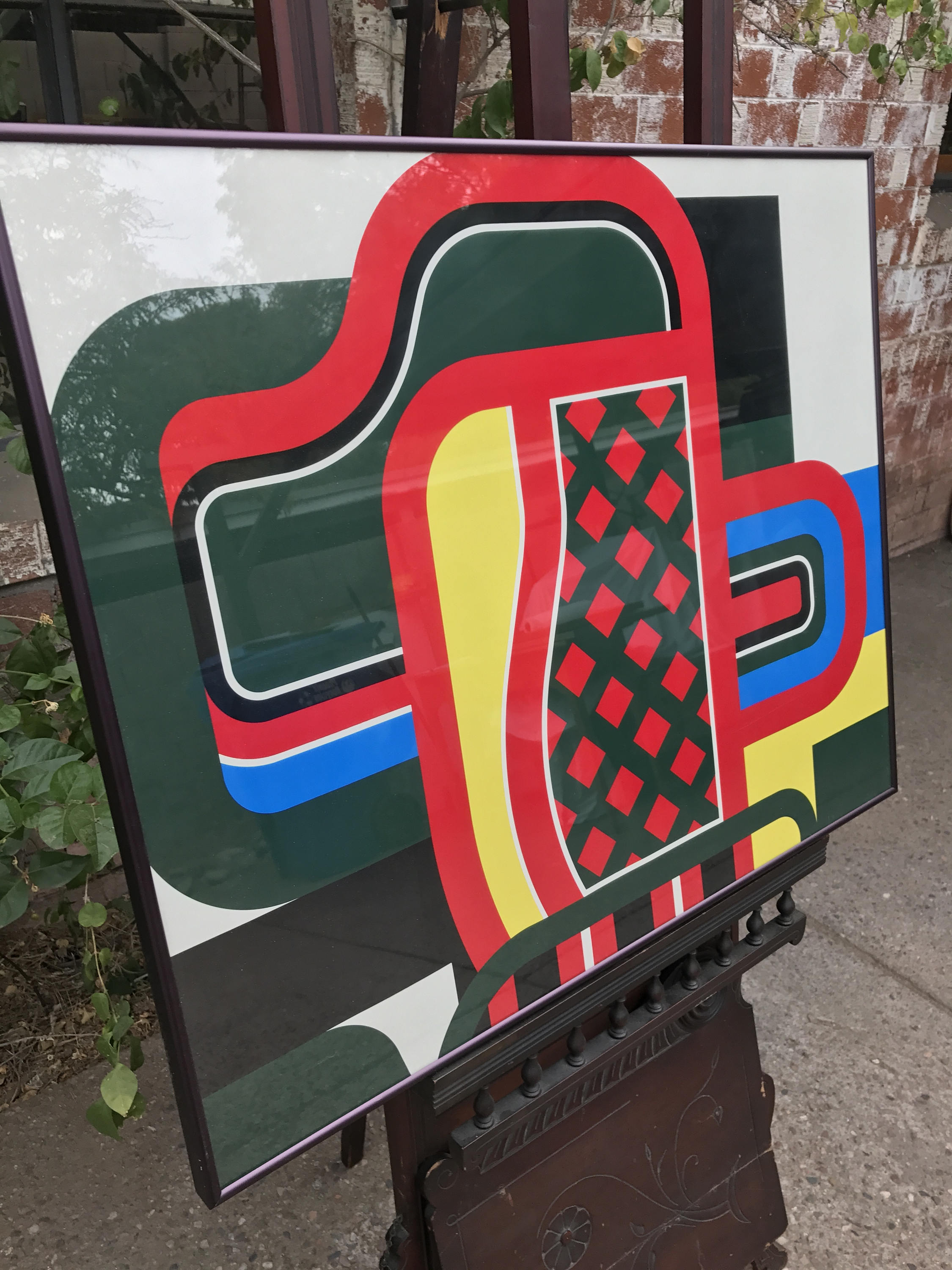 Vintage Abstract Post Modern Pop Art Colorful Framed Lithograph - Etsy