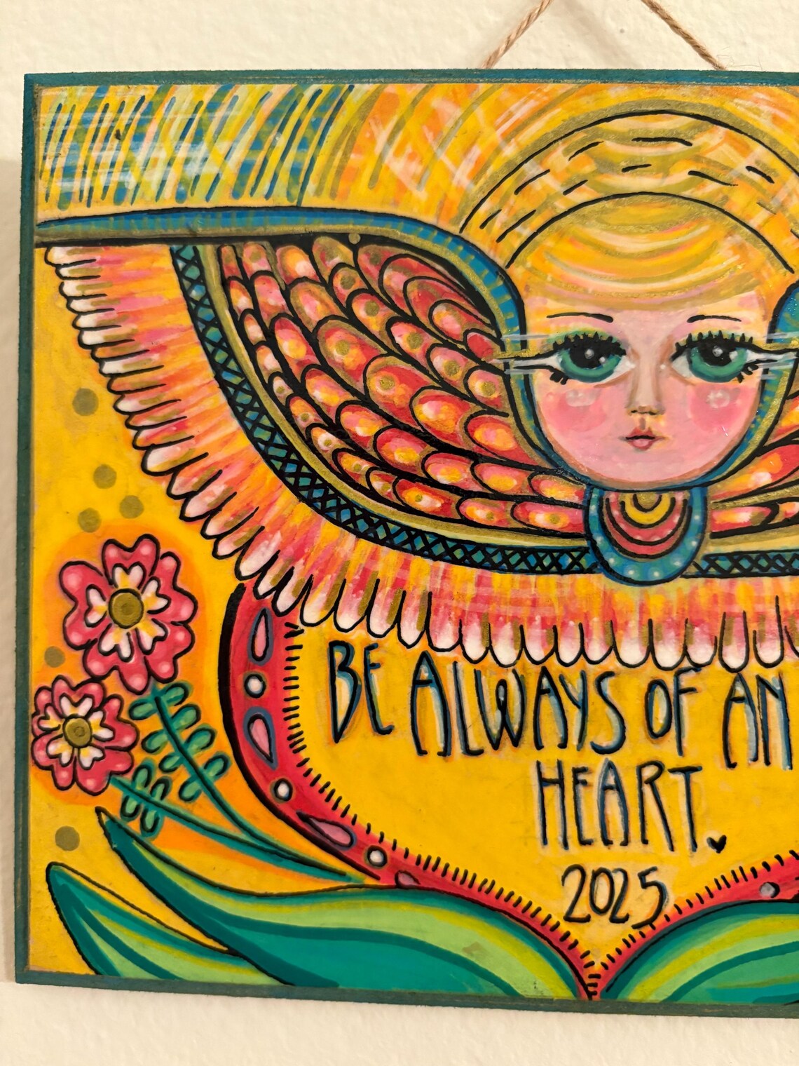 Angel Folk Art Painting, Be Always of an Honest Heart - Etsy