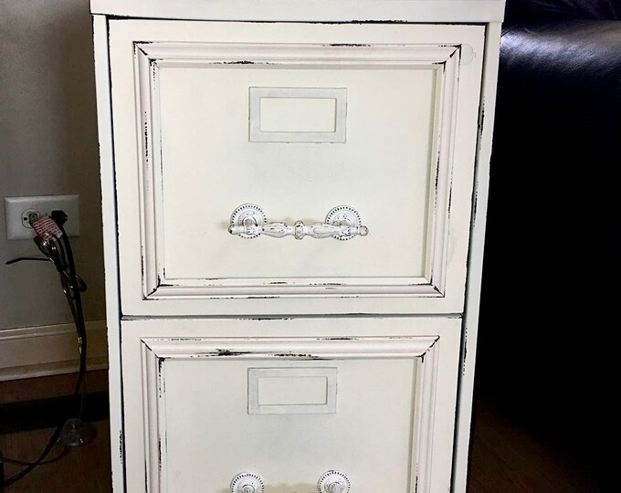 Beautifully Distressed and Restored Office Storage Cabinet - Etsy