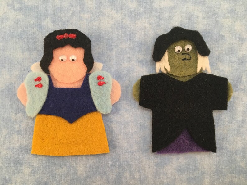 Finger Puppets-pdf File-snow White Characters 12 - Etsy