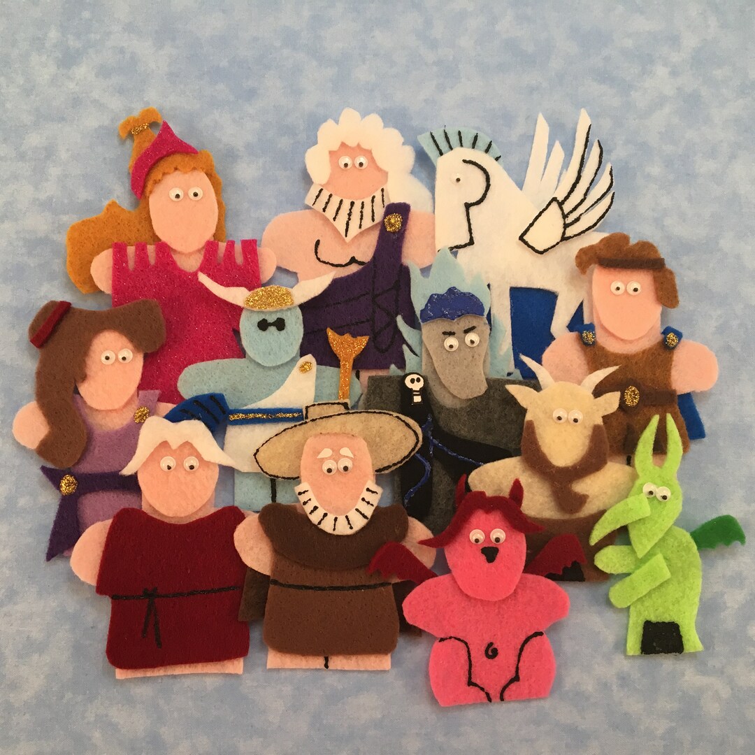 Finger Puppets-pdf FILE Hercules Characters 12 - Etsy