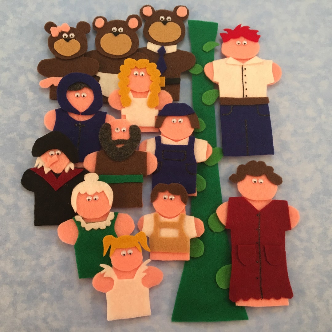 Finger Puppet Patterns - PDF File - Classic Story Characters #2 - Etsy