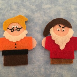 Finger Puppets-pdf File-snow White Characters 12 - Etsy