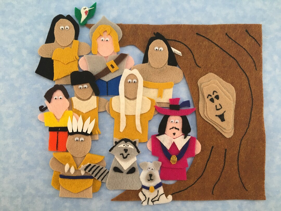 Finger Puppets PDF File-pocahontas Characters 10 - Etsy