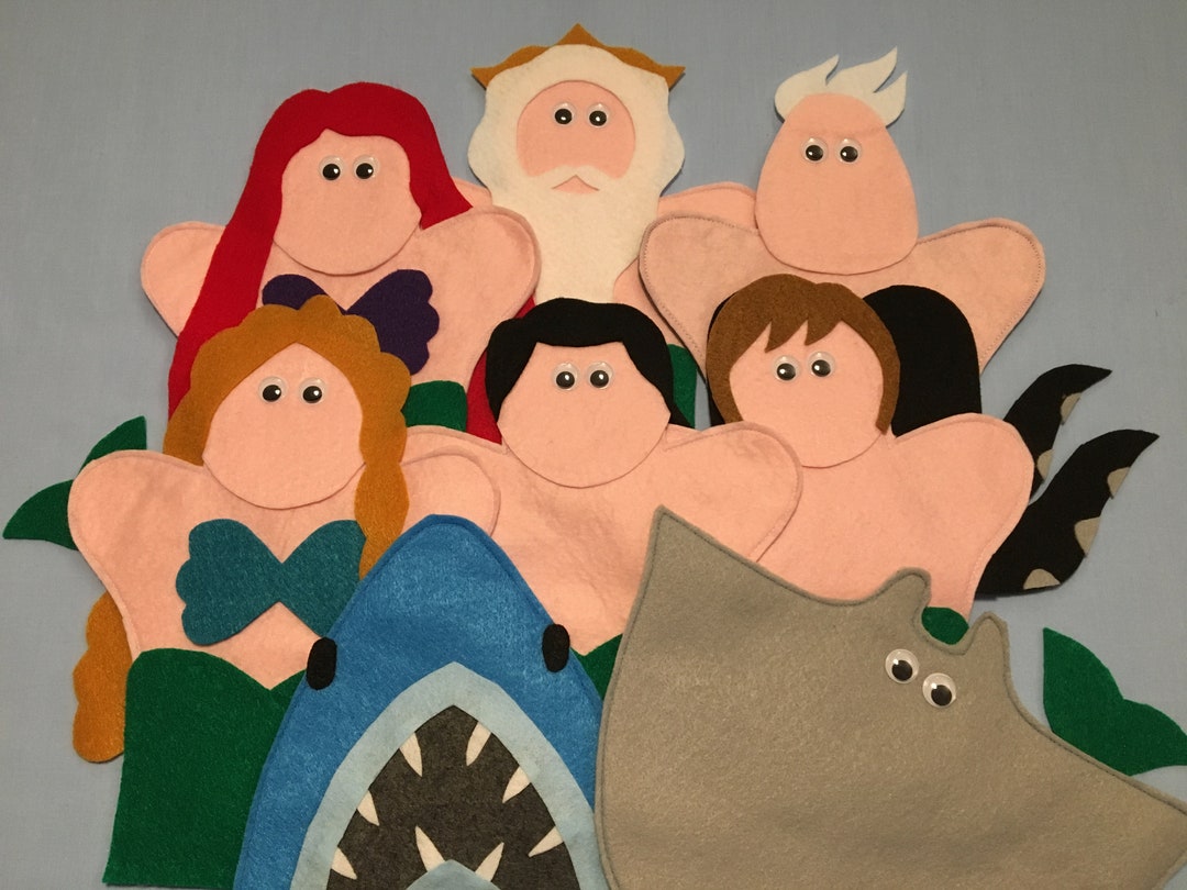 Hand Puppets - Mermaid Characters - PDF File Only - Etsy