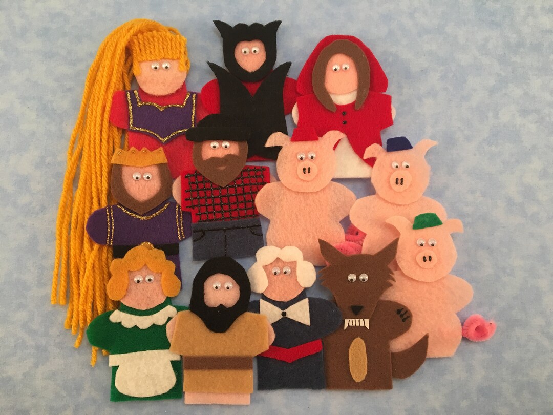 Finger Puppets Accessory - PDF File - Classic Story Characters #1 (12 ...