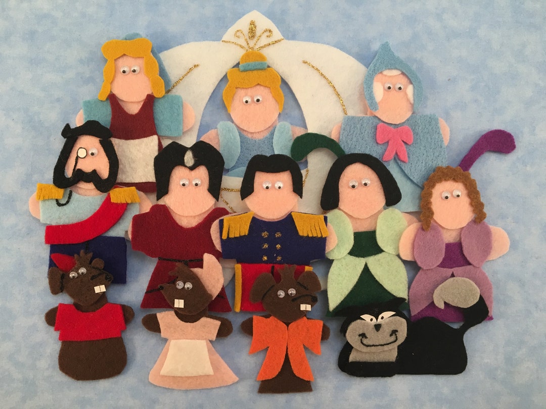 Finger Puppet Patterns - PDF File - Cinderella Characters - Etsy