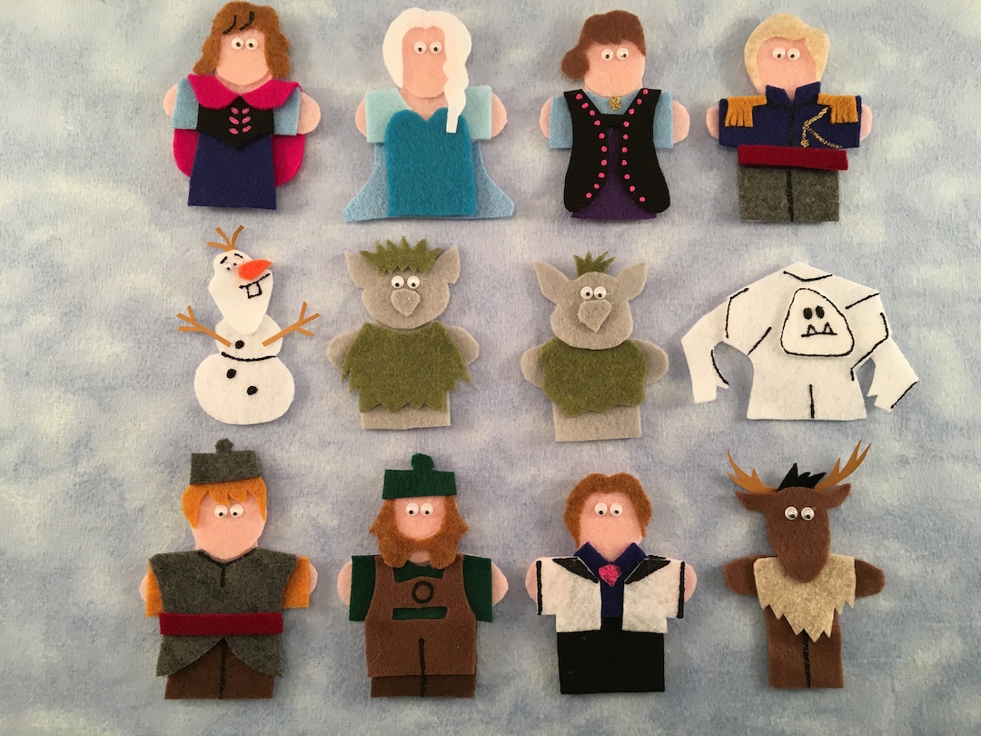 Finger Puppets-pdf File-frozen Characters - Etsy