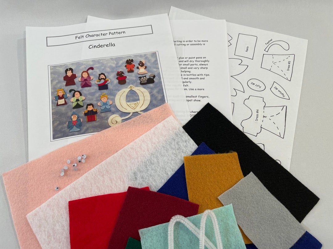 KIT for Cinderella Felt Characters Kit - Etsy