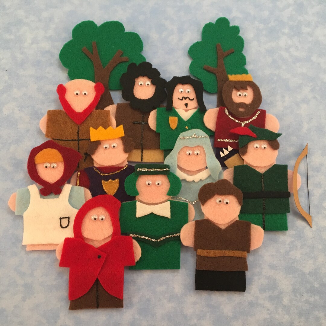 Finger Puppets-pdf File Robin Hood Characters 11 - Etsy