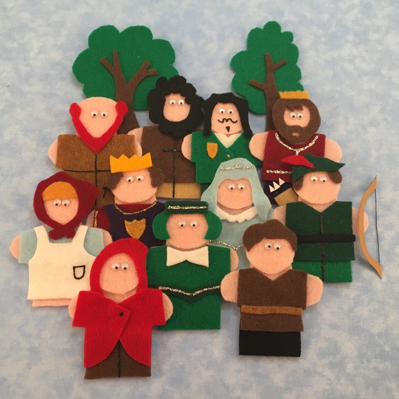 Finger Puppets-pdf File Robin Hood Characters 11 - Etsy