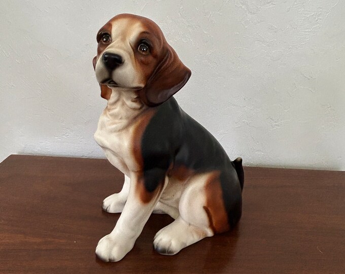 Ceramic Beagle Dog Statue - Etsy