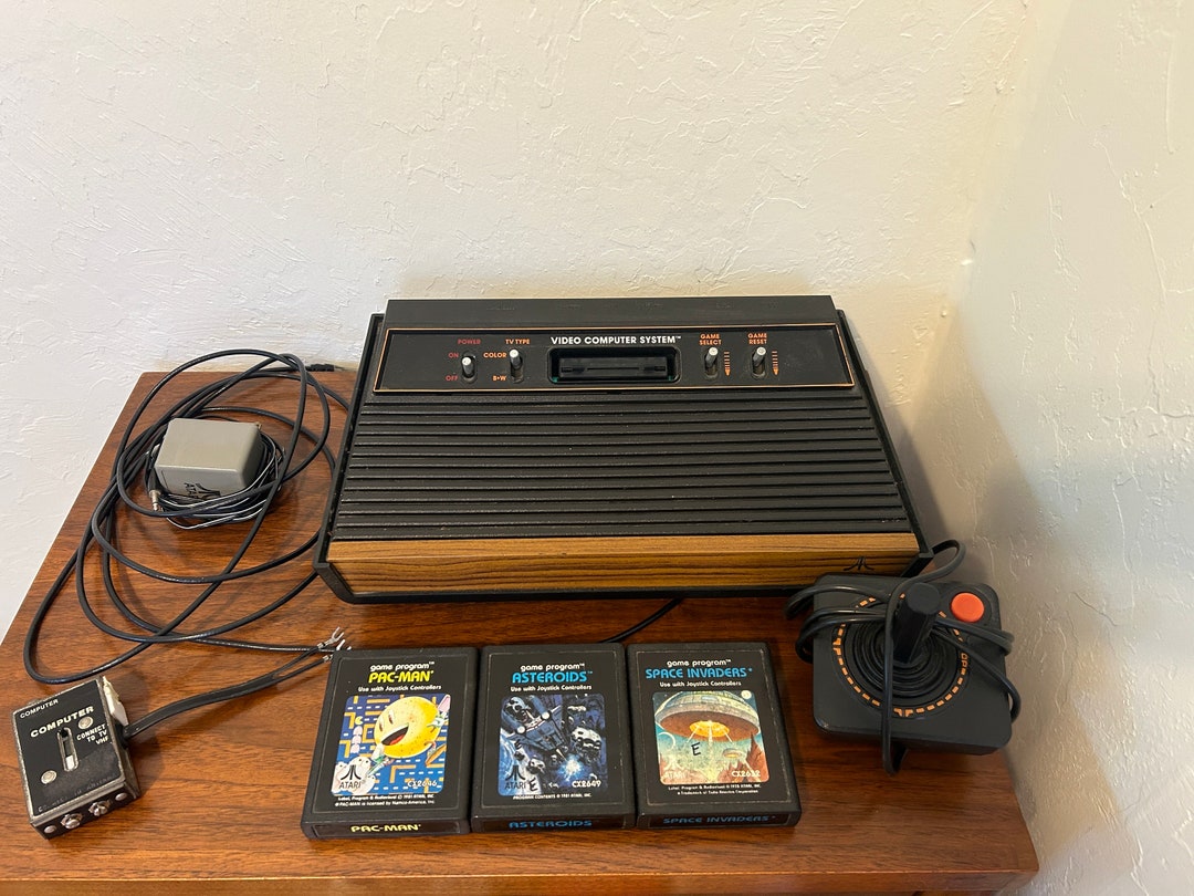 Vintage Atari Console Game With Accessories - Etsy