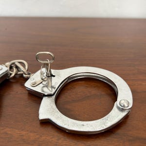 Vintage Chrome Handcuffs With Key. - Etsy