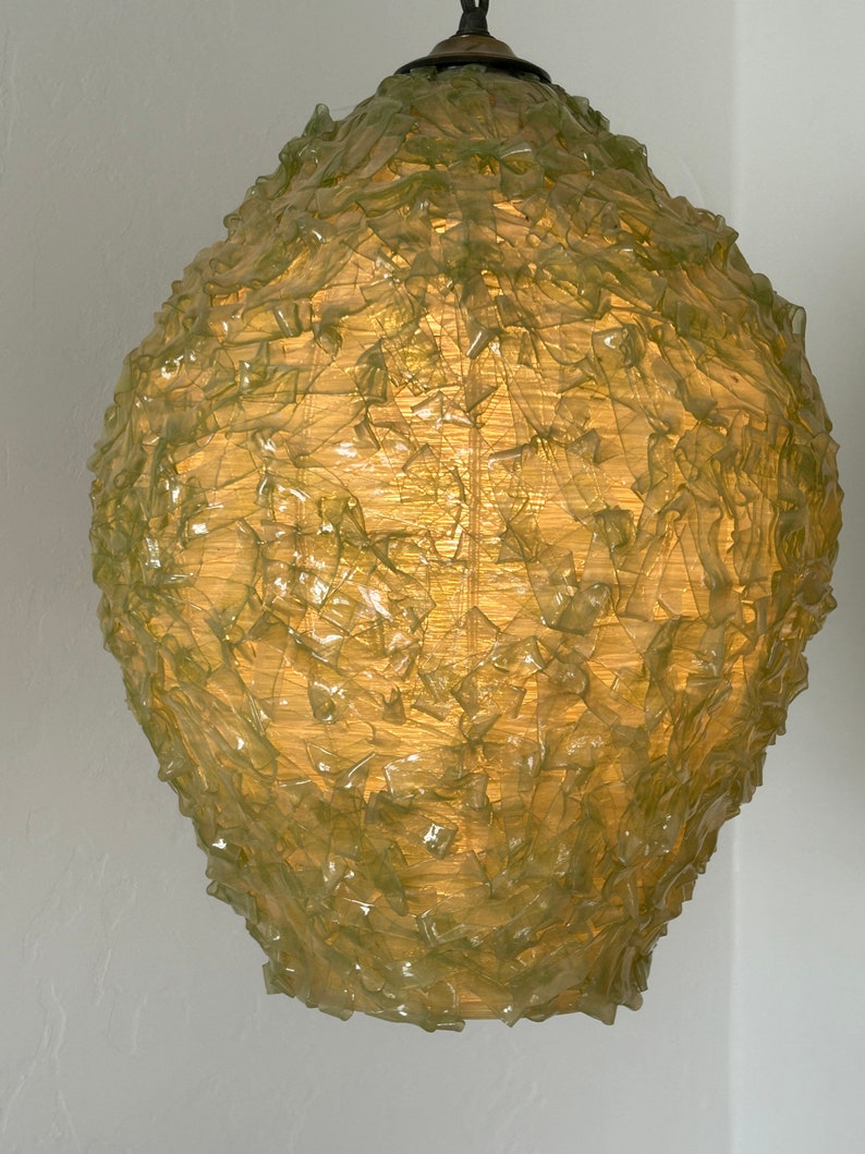 Mid Century Lucite Ribbon Swag Lamp - Etsy