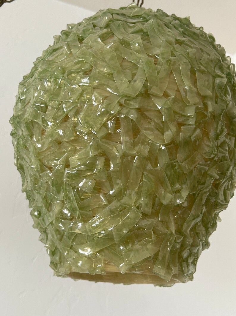 Mid Century Lucite Ribbon Swag Lamp - Etsy
