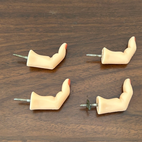 Cast Iron Finger Wall Hooks - Etsy
