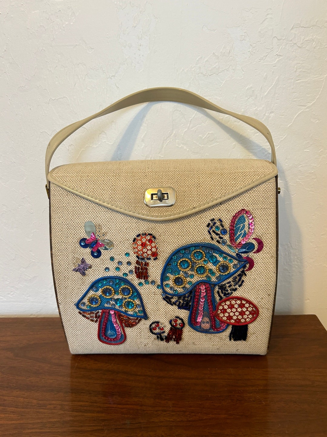General Crafts Appliqué Mushroom Handbag - Etsy