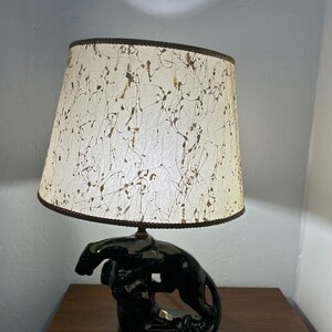 Mid Century Phil-mar Black Panther Table Lamp W/ Fiberglass S - Etsy