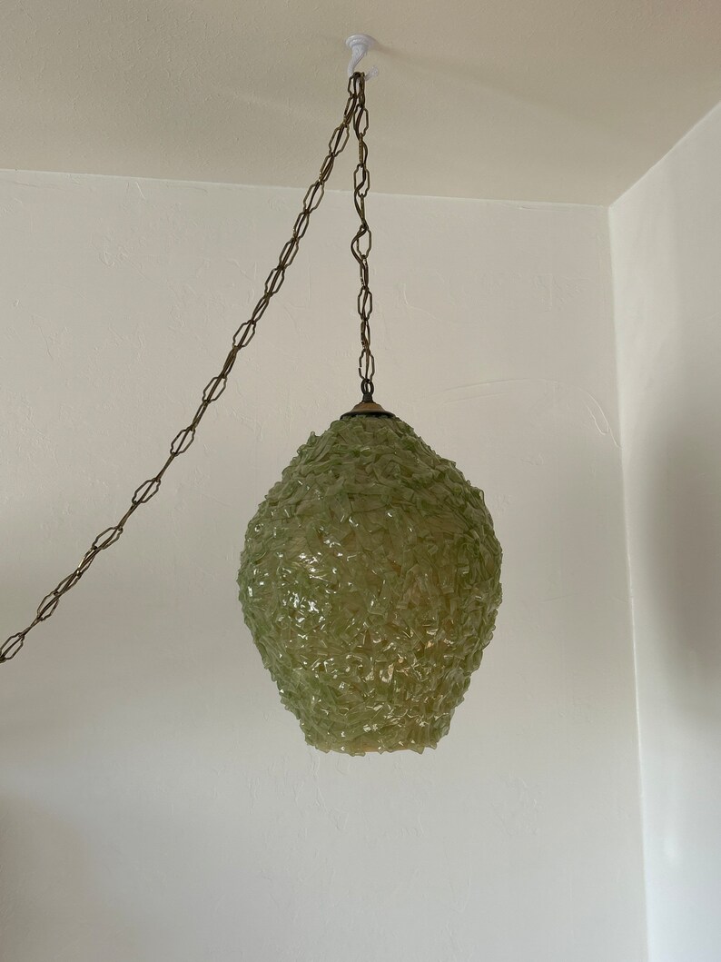 Mid Century Lucite Ribbon Swag Lamp - Etsy