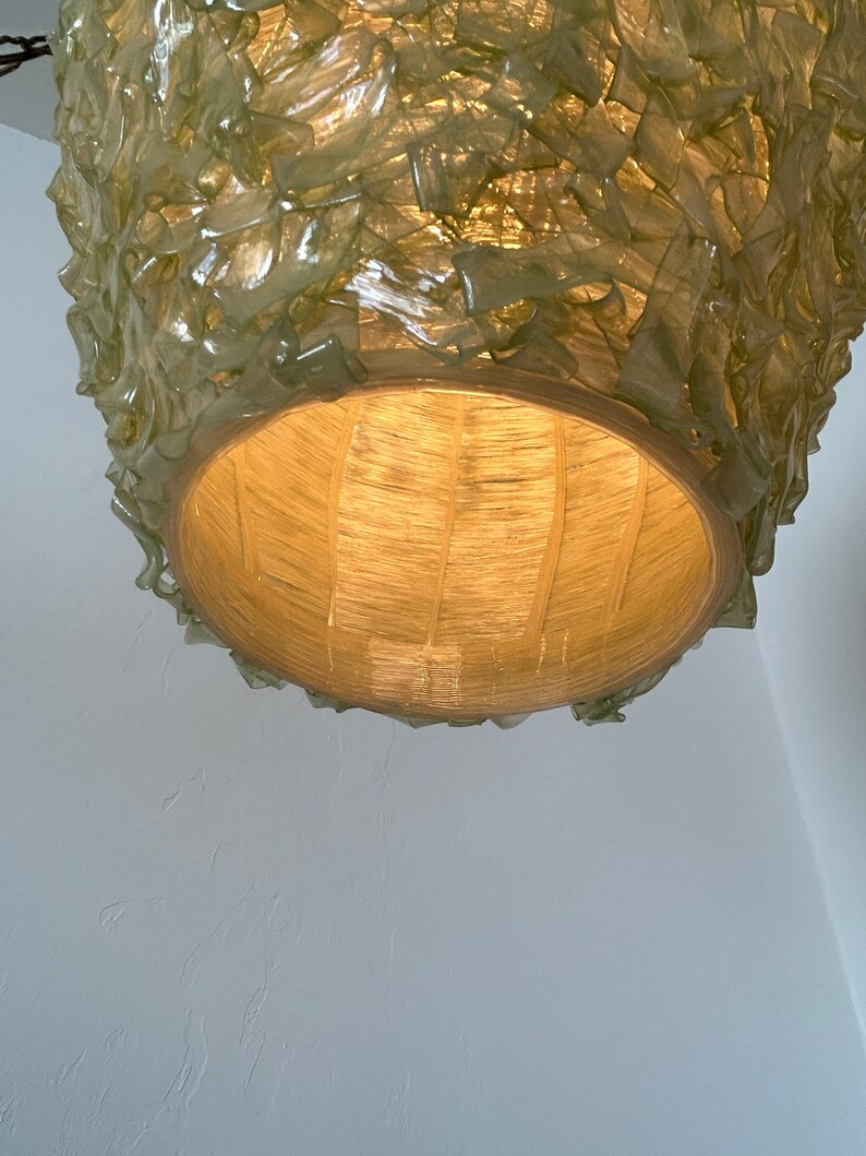 Mid Century Lucite Ribbon Swag Lamp - Etsy