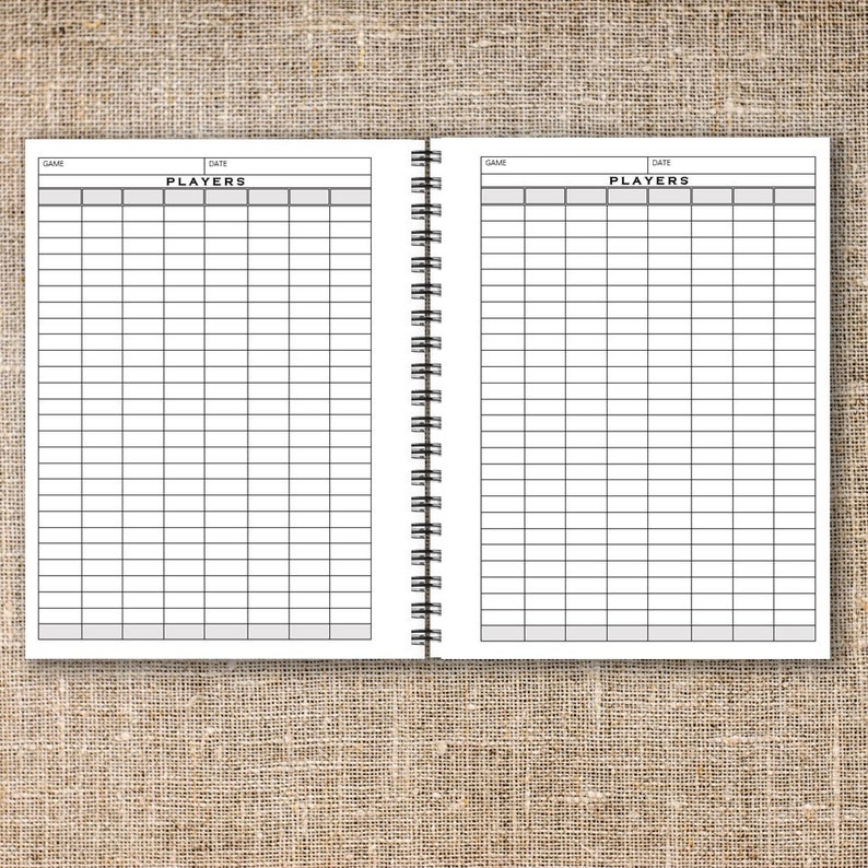 Game Night Score Book: Family Game Scorekeeper Journal - Etsy