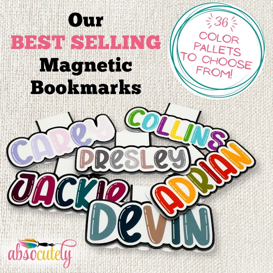 Personalized Magnetic Bookmark: Custom Book Lover Gift - Etsy