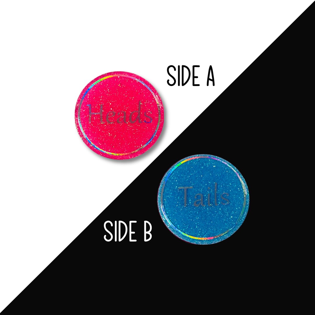Heads/tails, Decision Coin, Custom Flip Coin, Personalized Decision ...