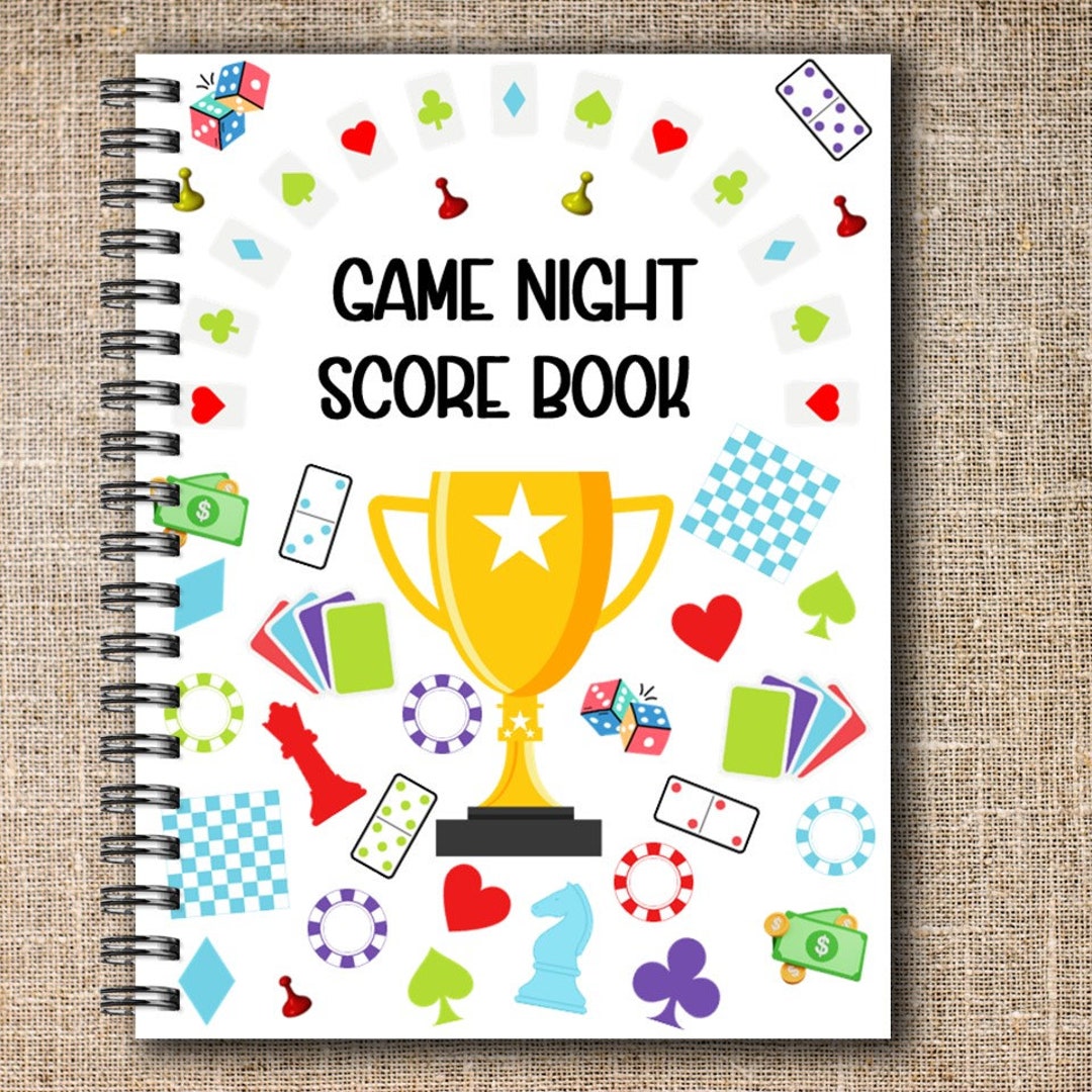 Game Night Score Book, Card Playing Book, Game Gift Journal ...