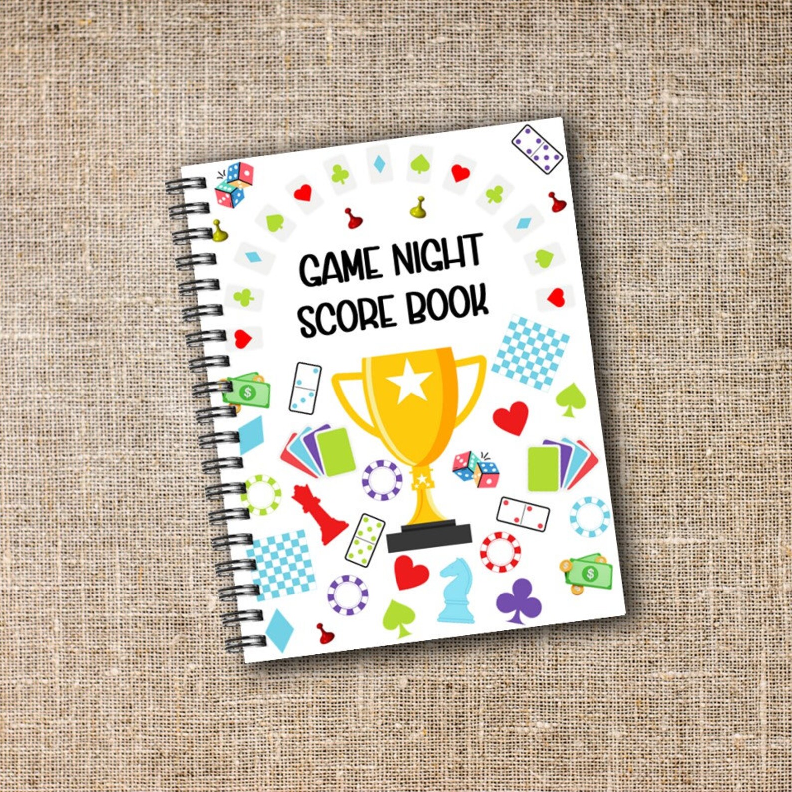 Game Night Score Book: Family Game Scorekeeper Journal - Etsy
