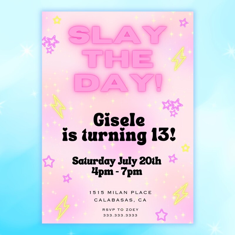 Preppy Invitation - Etsy