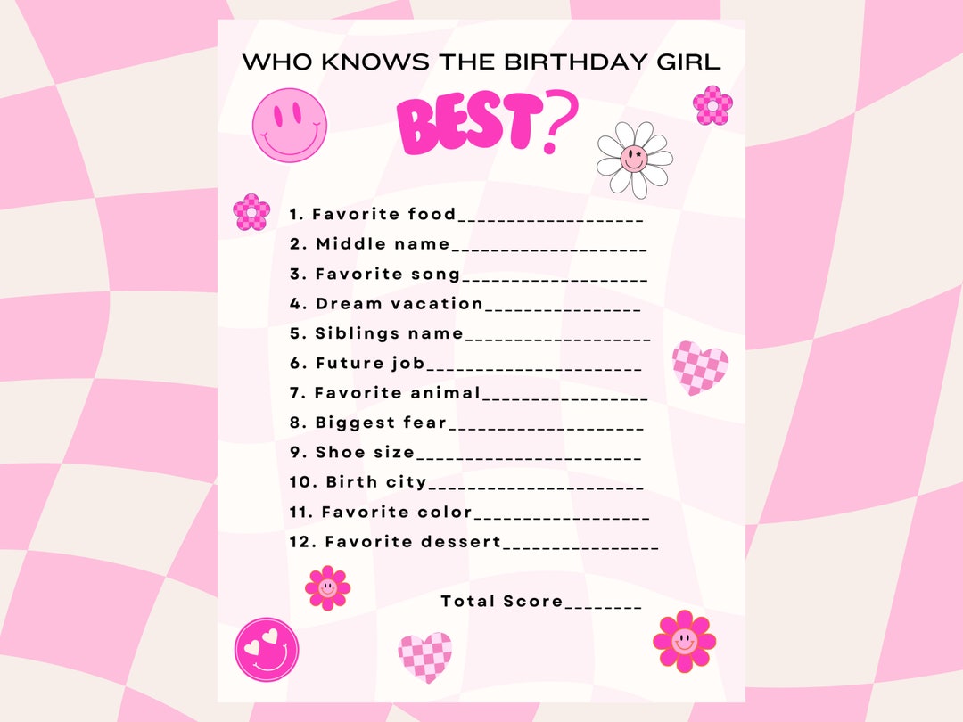 Preppy Game | Who Knows the Birthday Girl Best? | Girls Birthday Party ...