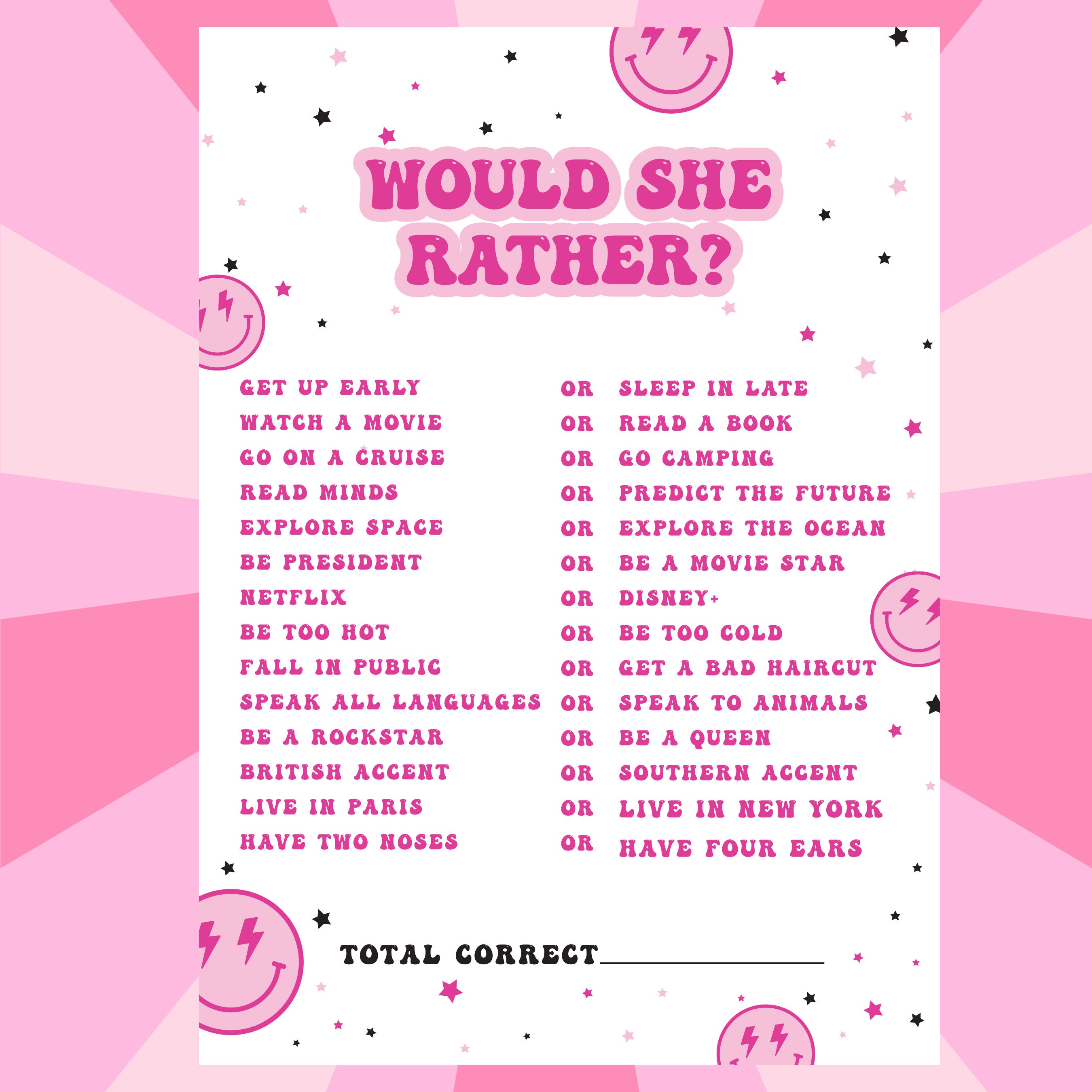 Would She Rather? | Party Games | Smiley | Slumber Party Game | Girls ...