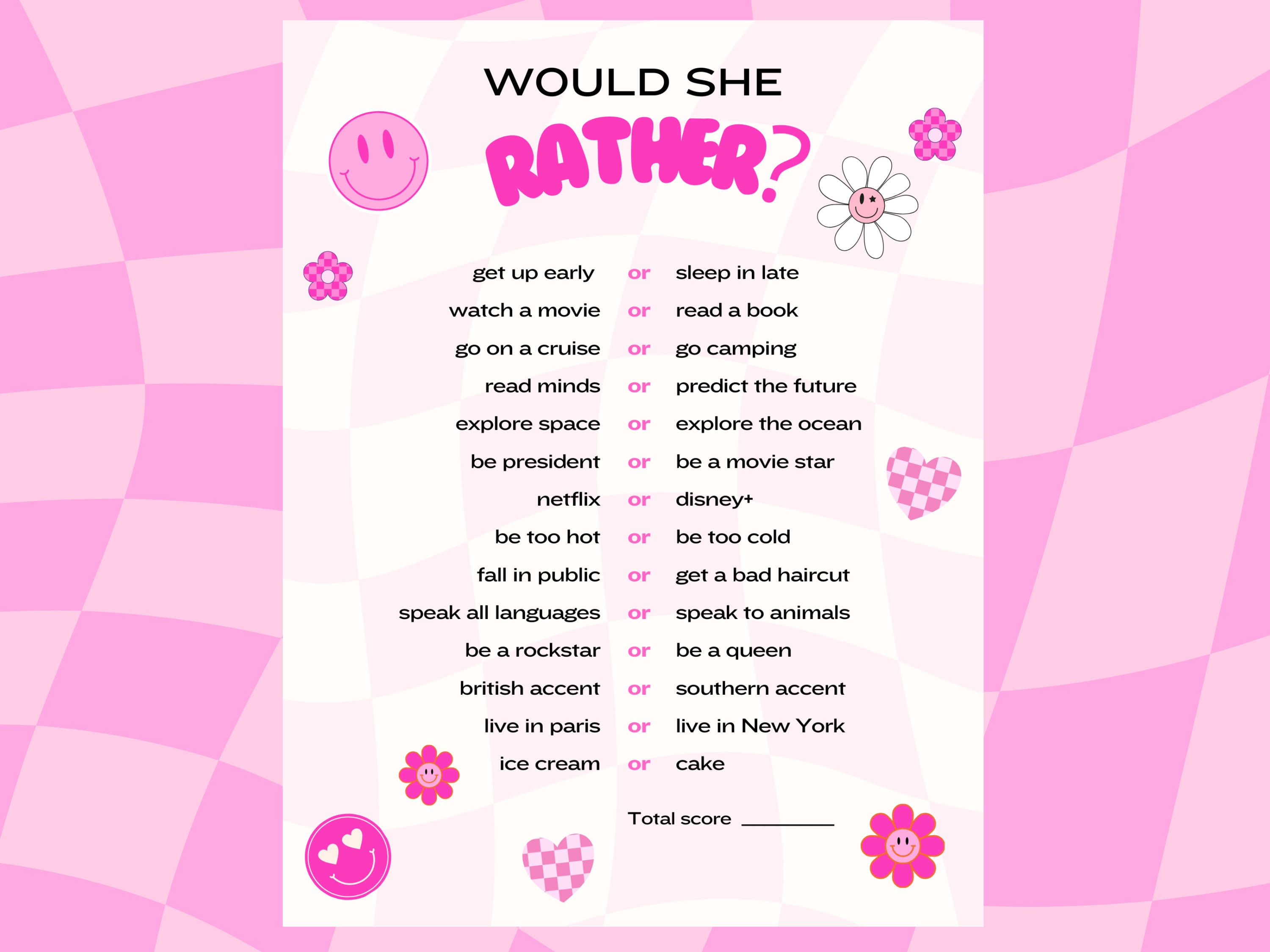 Preppy Game | Would She Rather? | Girls Birthday Party Games | Birthday ...