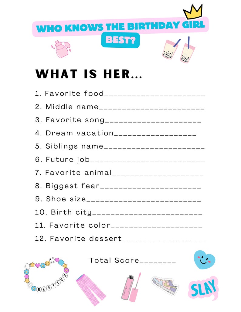 Who Knows the Birthday Girl Best? | Party Games | Birthday Party ...