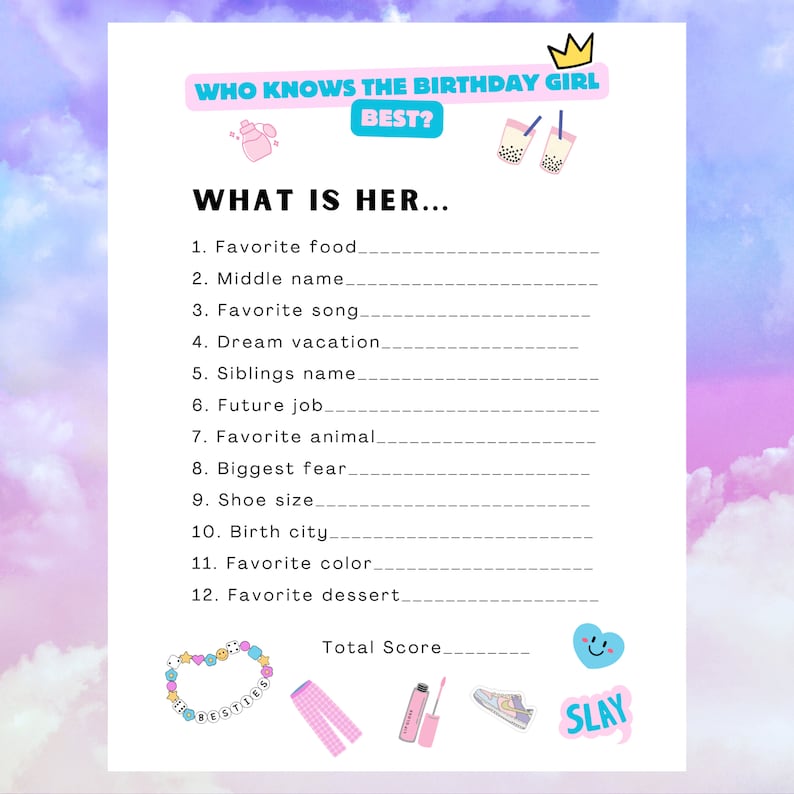 Who Knows the Birthday Girl Best? | Party Games | Birthday Party ...
